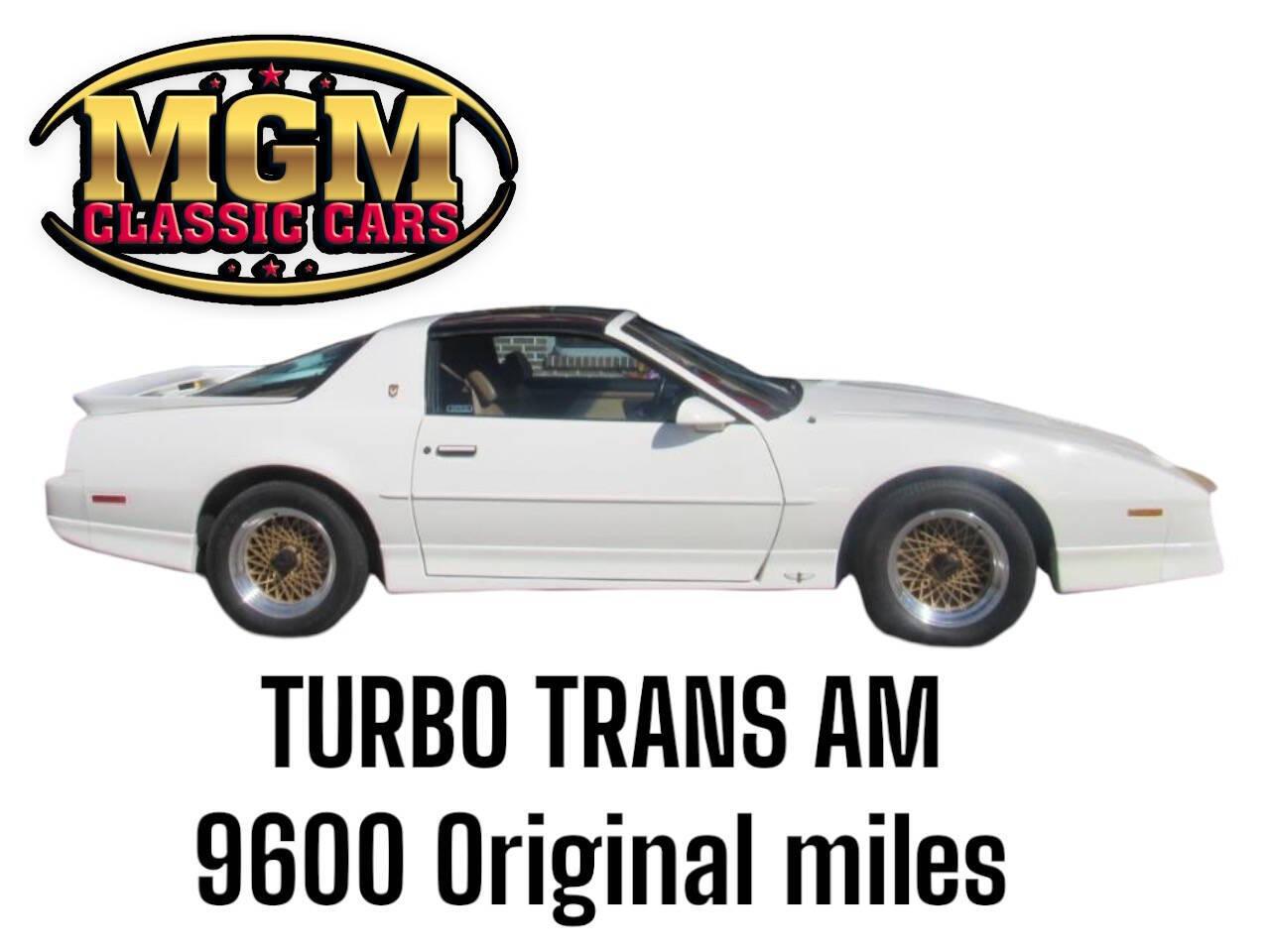 Used 1989 Pontiac Firebird Trans Am TURBO V6 9600 ORIGINAL MILES T TOPS ...